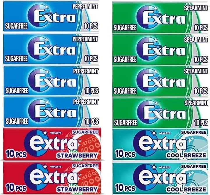 Extra Chewing Gum Bundle Pack Assorted (EXTRA GUM 12 PACK BUNDLE) | Buy ...