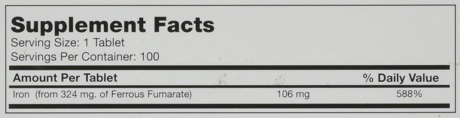 Ferrocite Tablets 100ct 324mg Compare to Hemocyte | Iron Supplement ...