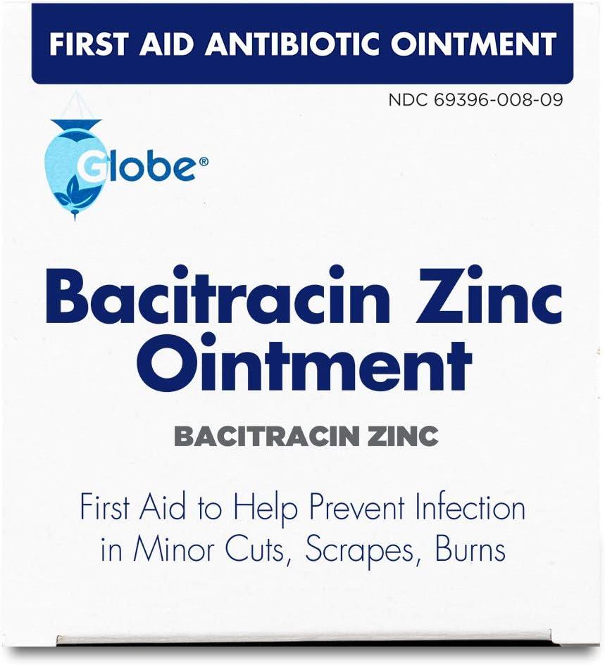 Bacitracin Antibiotic Zinc Ointment 0.9gr Foil Packets - 144 Pack | First Aid Ointment for Cuts ...