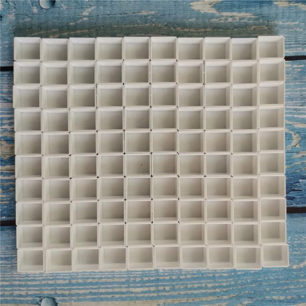 BOOYEE 100pcs Half Pans - Empty Plastic Watercolor Paint Pans | Buy Now ...