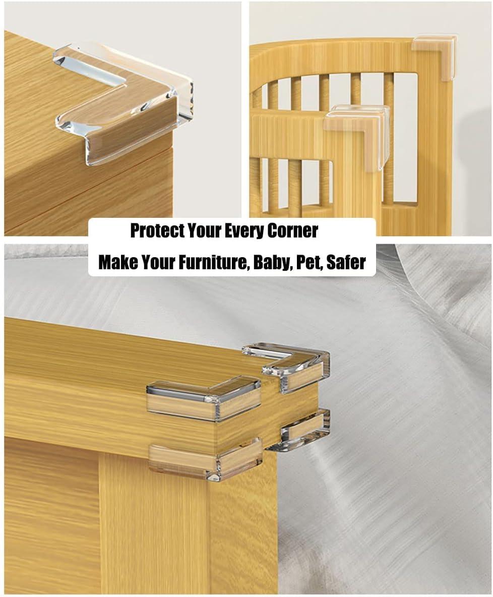 Transparent Silicone Safety Corner Guards for Childproofing Tables ...