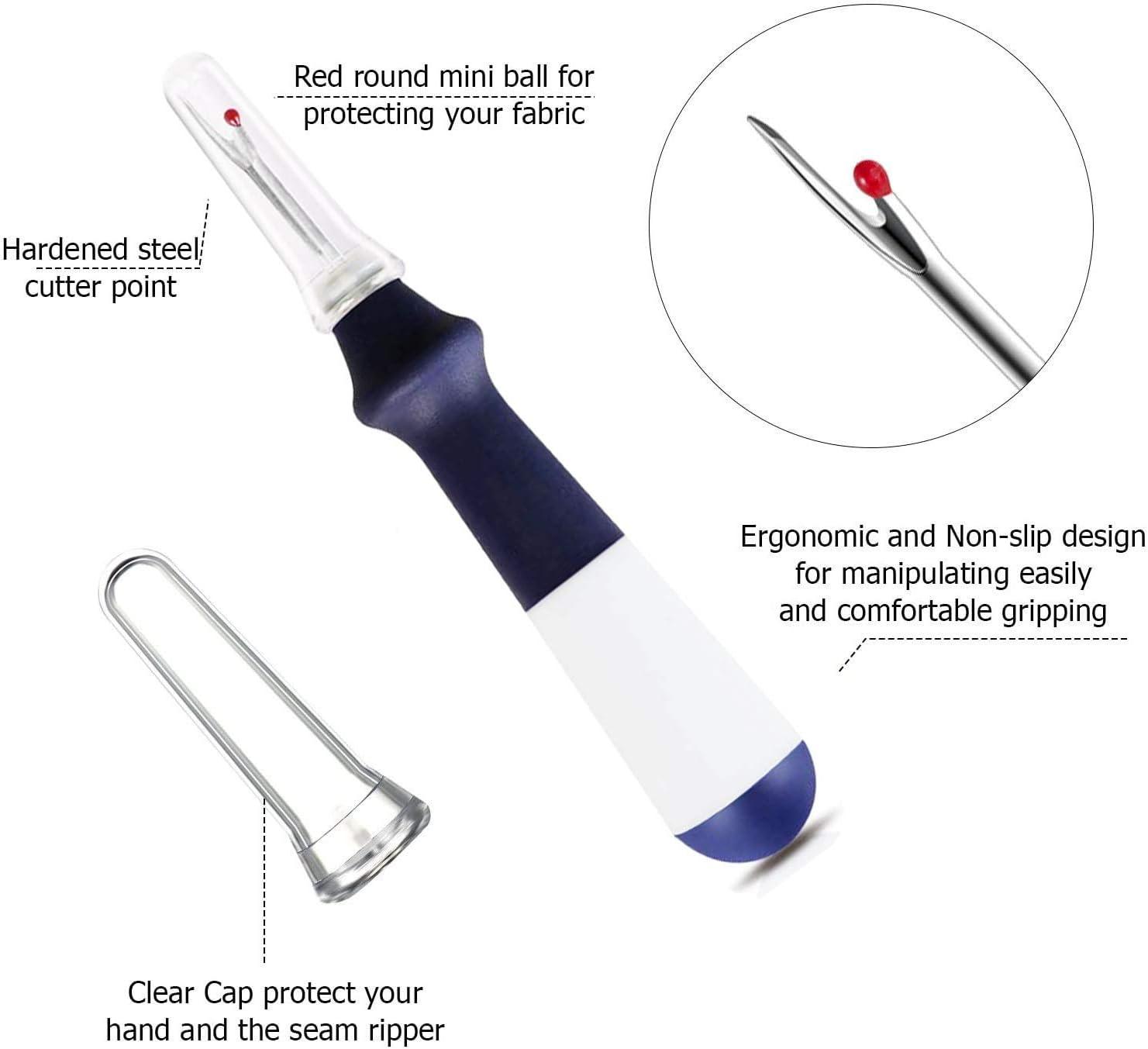 5-Piece Colorful Ergonomic Grip Seam Ripper Set for Sewing and Crafting ...