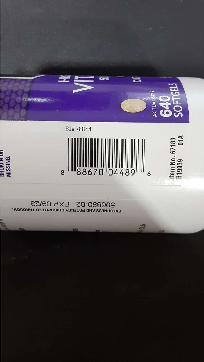 Berkley Jensen High-Potency 2000 IU Vitamin D3 Supplement 640 ct ...
