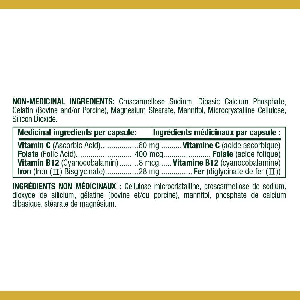 Nature's Bounty Gentle Iron Plus 28mg - 150 Capsules | Iron Deficiency ...