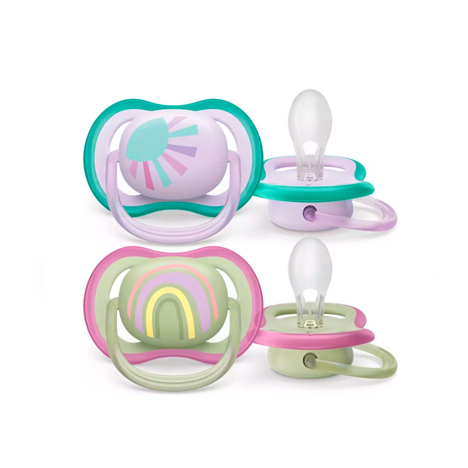 Philips Avent Ultra Air Pacifiers for Babies 0-6 Months - Pack of 4 ...