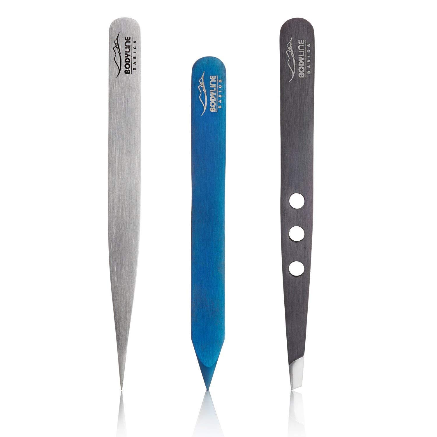 Bodyline Basics Precision Tweezer Set for Facial Hair Removal - Ideal ...