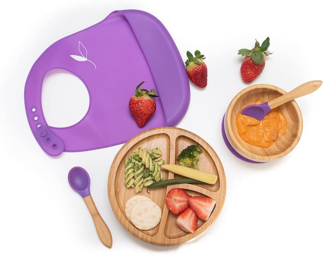 Love Earth Bamboo Baby Weaning Set - Eco-Friendly 5 Piece Set for ...