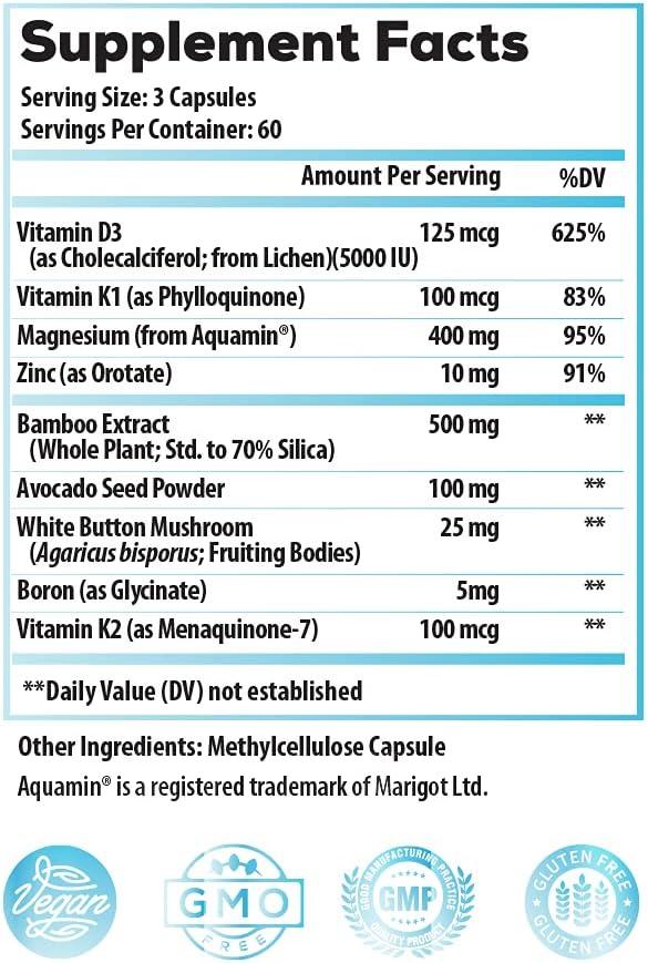 Ideal Infusion Calcium Free Bone Density & Arterial Health Supplement ...