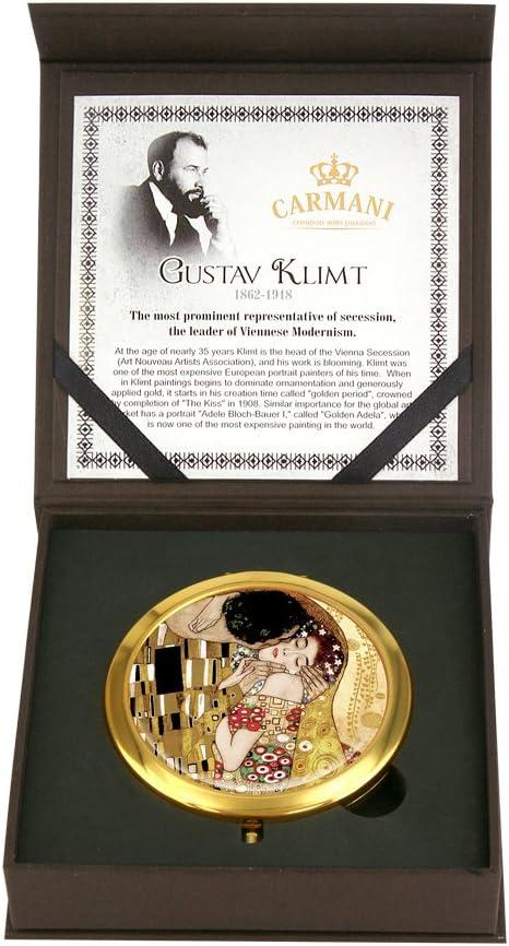 Carmani Gold Plated Bronze pocket compact travel Mirror decorated with ...