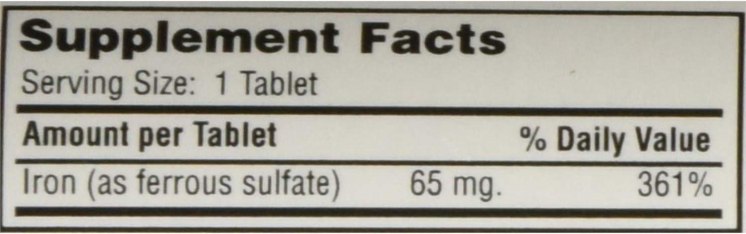 Major Ferosul Ferrous Sulfate 325mg Iron Supplement - 100 Tablets Per ...