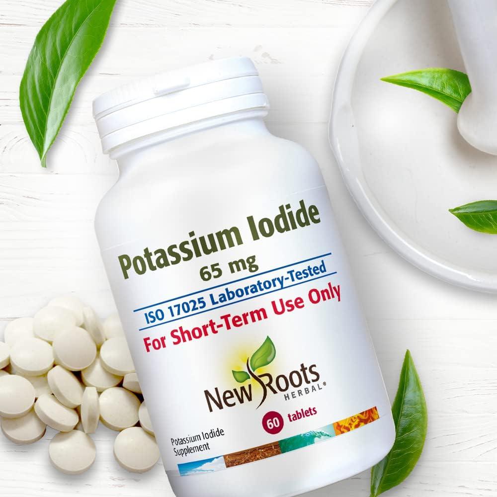 New Roots Herbal Potassium Iodide 65mg Supplement for Thyroid Support ...