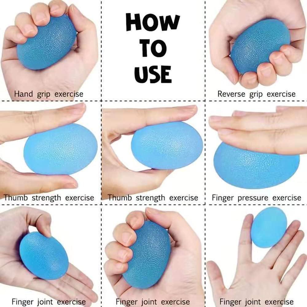 3 Pcs GaoBangM Gel Hand Therapy Squeeze Balls for Arthritis Relief and Finger Grip Strengthening ...