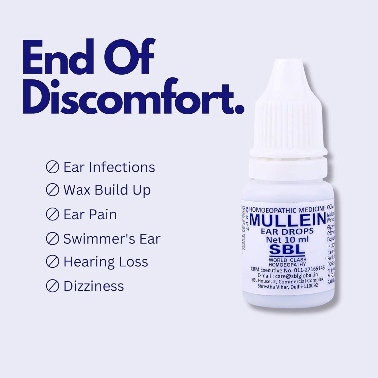 SBL Mullein Ear Drops Ear Infections Earache Effective Relief Ear Pain ...