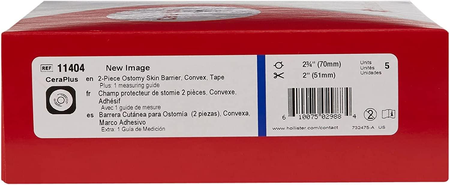 Hollister 11404 New Image Convex CeraPlus Skin Barrier 2-3/4 - Box of 5 ...