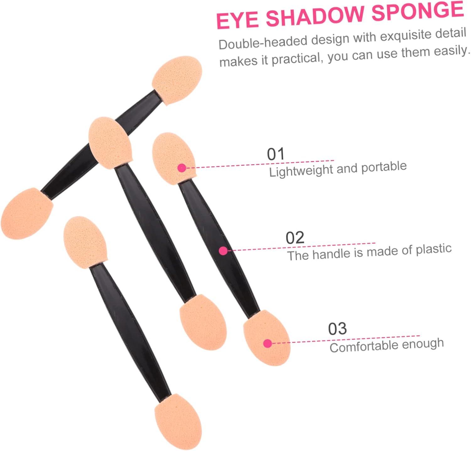 SKISUNO 200 Pcs Double Ended Eyeshadow Brush Beauty Sponge Dual-side ...