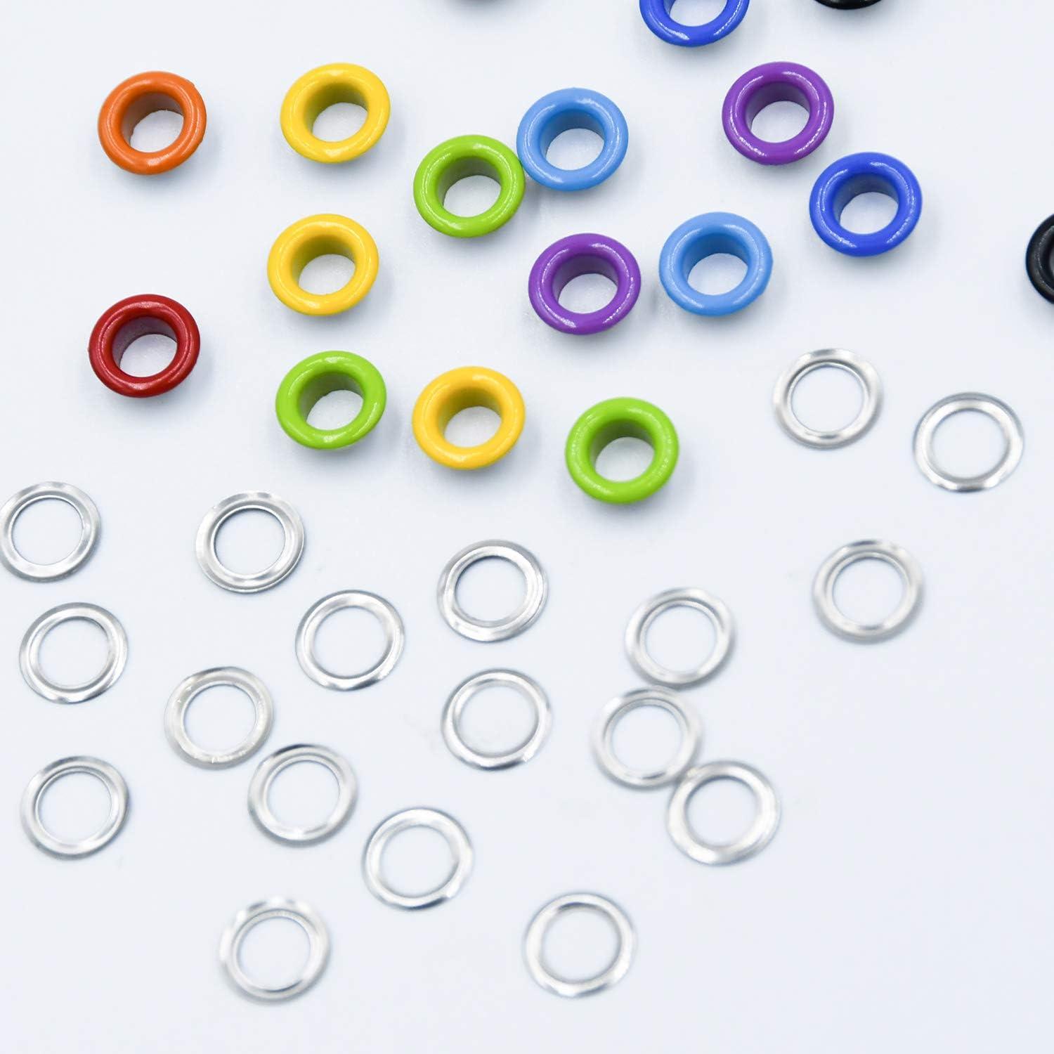 400 Sets Multi-Color Grommets Kit with Installation Tools - 3/16 Inch ...