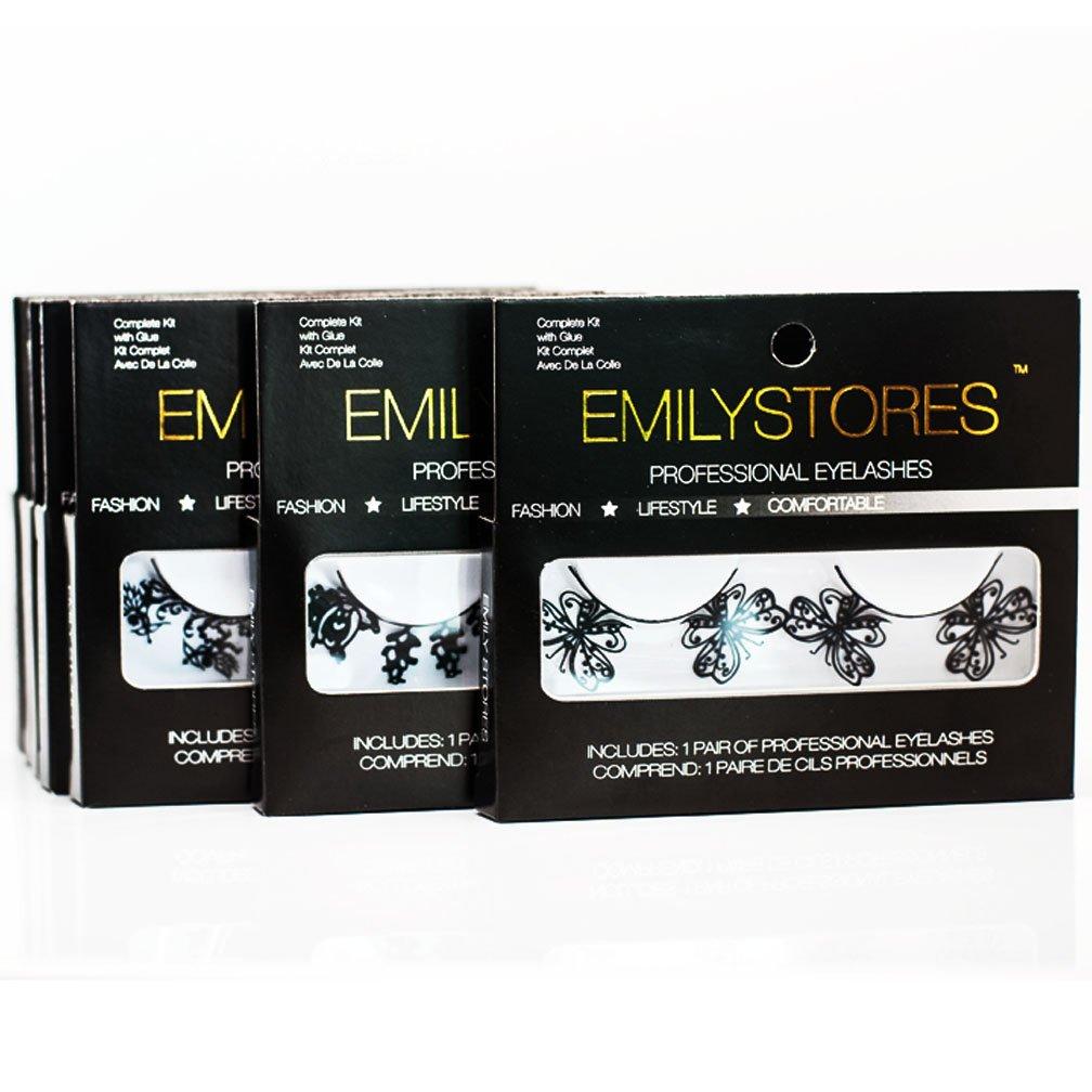 EMILYSTORES Golden Zebra Painting Lashes - 1 Pair | Eyelash Extensions ...