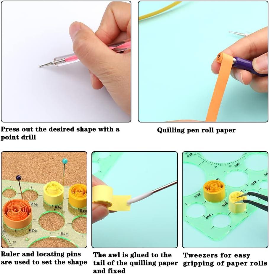 12 Pcs Paper Quilling Tools Set for DIY Crafting - Quilling Slotted ...