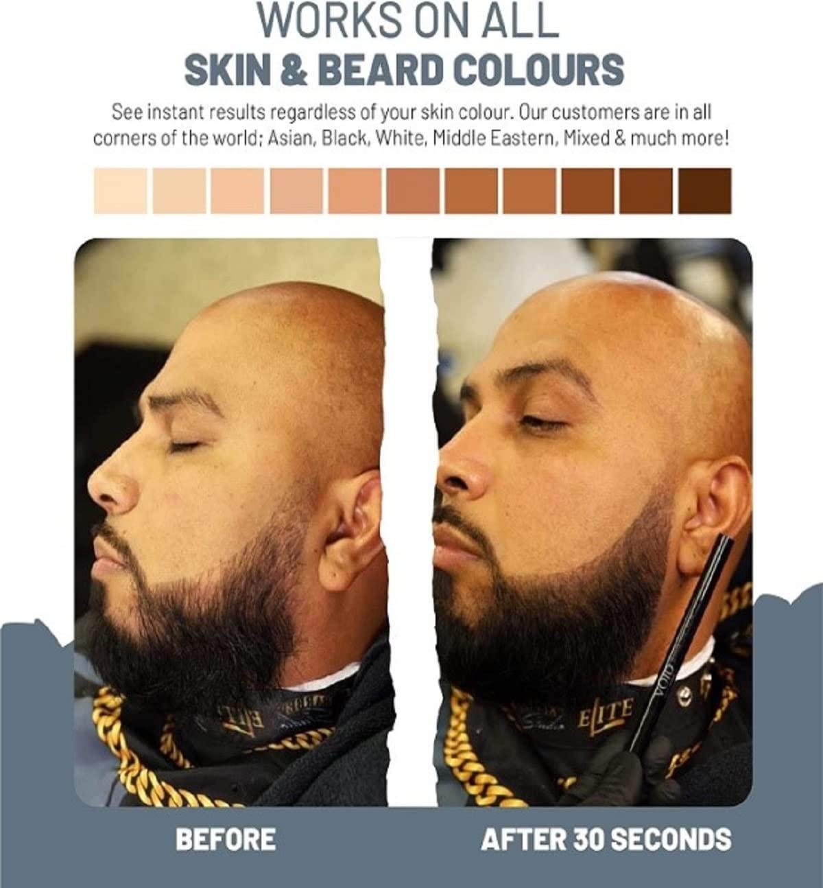 VOID Homme Beard Pencil Filler for Men - Black | Easy Beard Pen Kit for ...