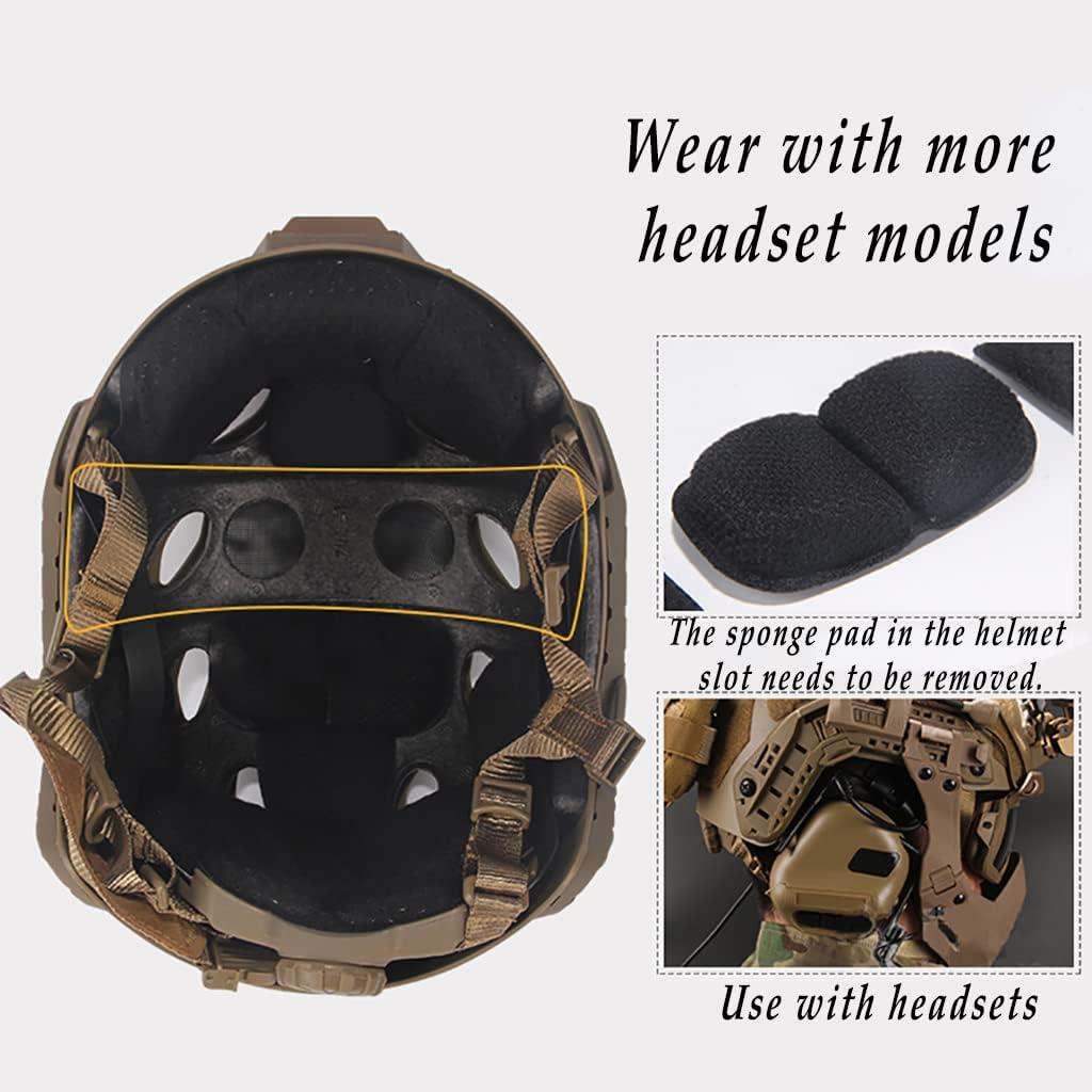 Tactical Pickup Noise Canceling Headset Set with Fast Helmet, Paintball Mask, Goggles, NVG Model ...