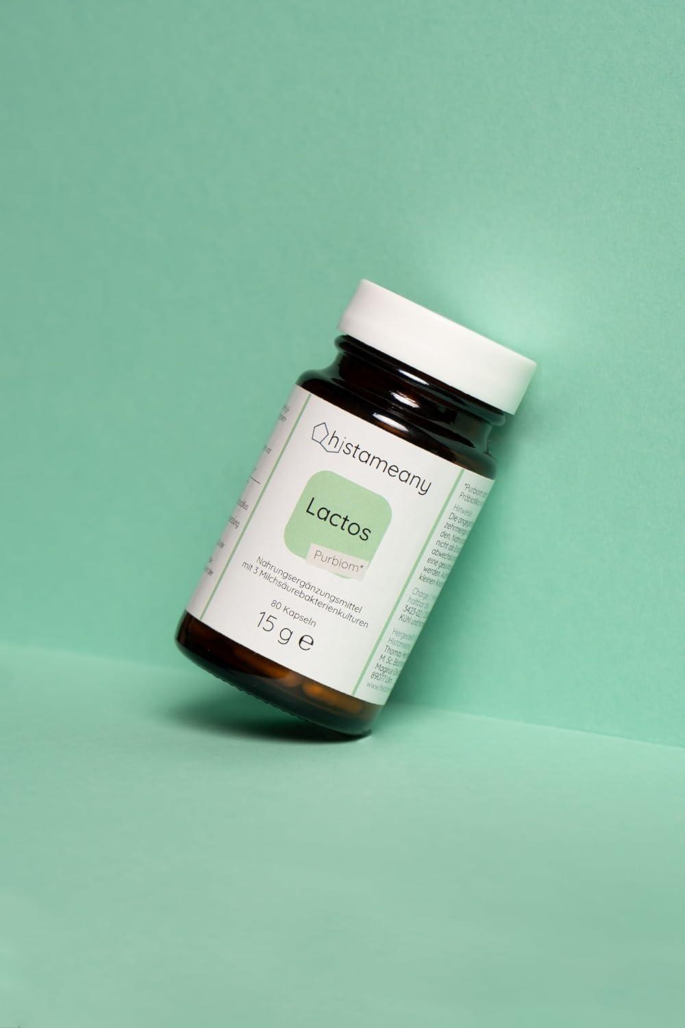 Purbiom Lactos - Histamine-Neutral Lactic Acid Bacteria | 80 Capsules ...