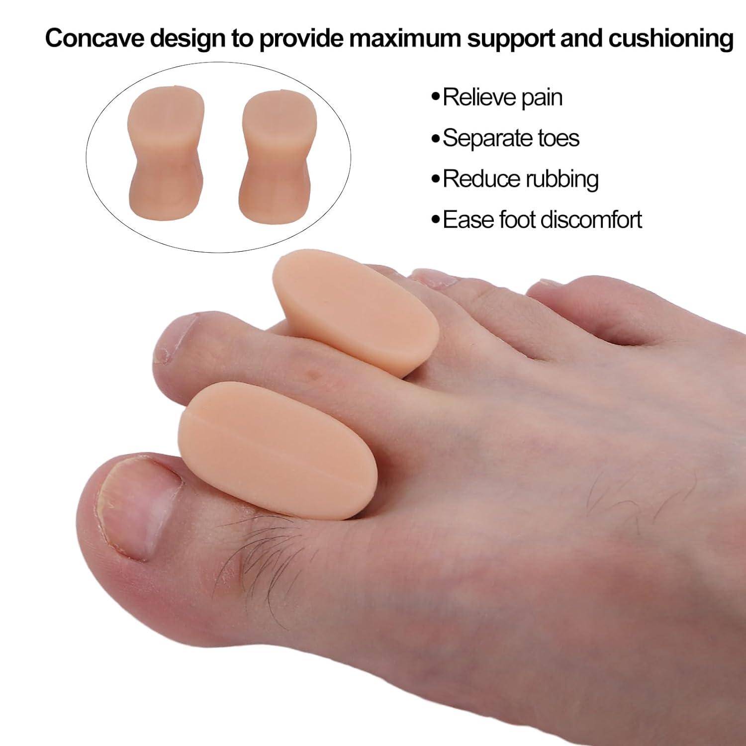 Soothing Silicone Toe Corrector & Spacer Set - 8 Pairs | Relieve Bunion ...