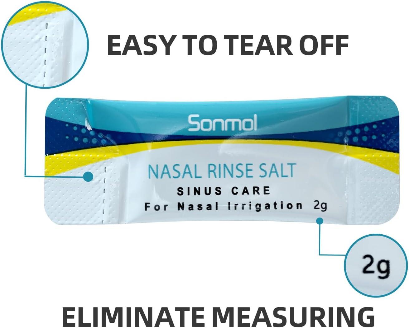 Saline Packets for Nasal Rinse - 100 Count Premixed Salt Packets ...