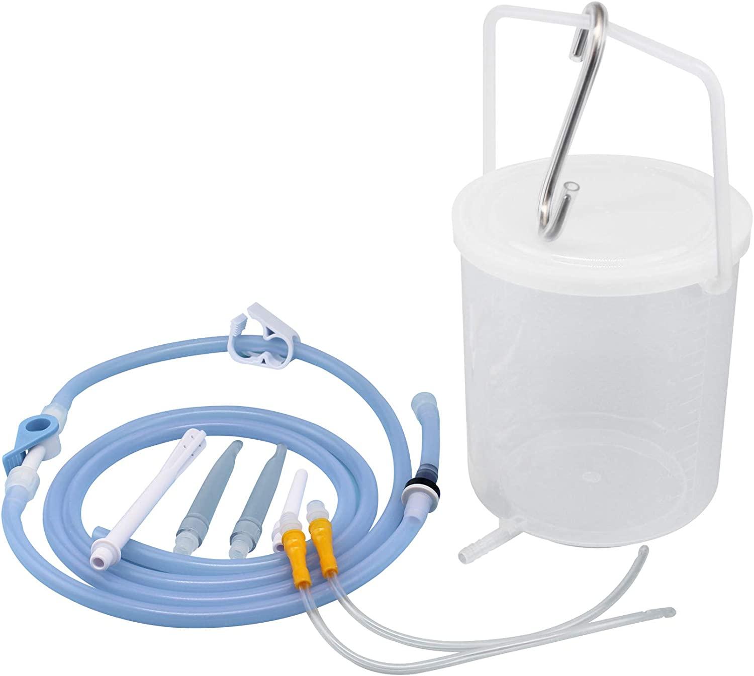 Topquafocus Large Enema Bucket Kit - Anti-backflow Enema Kit for Colon ...