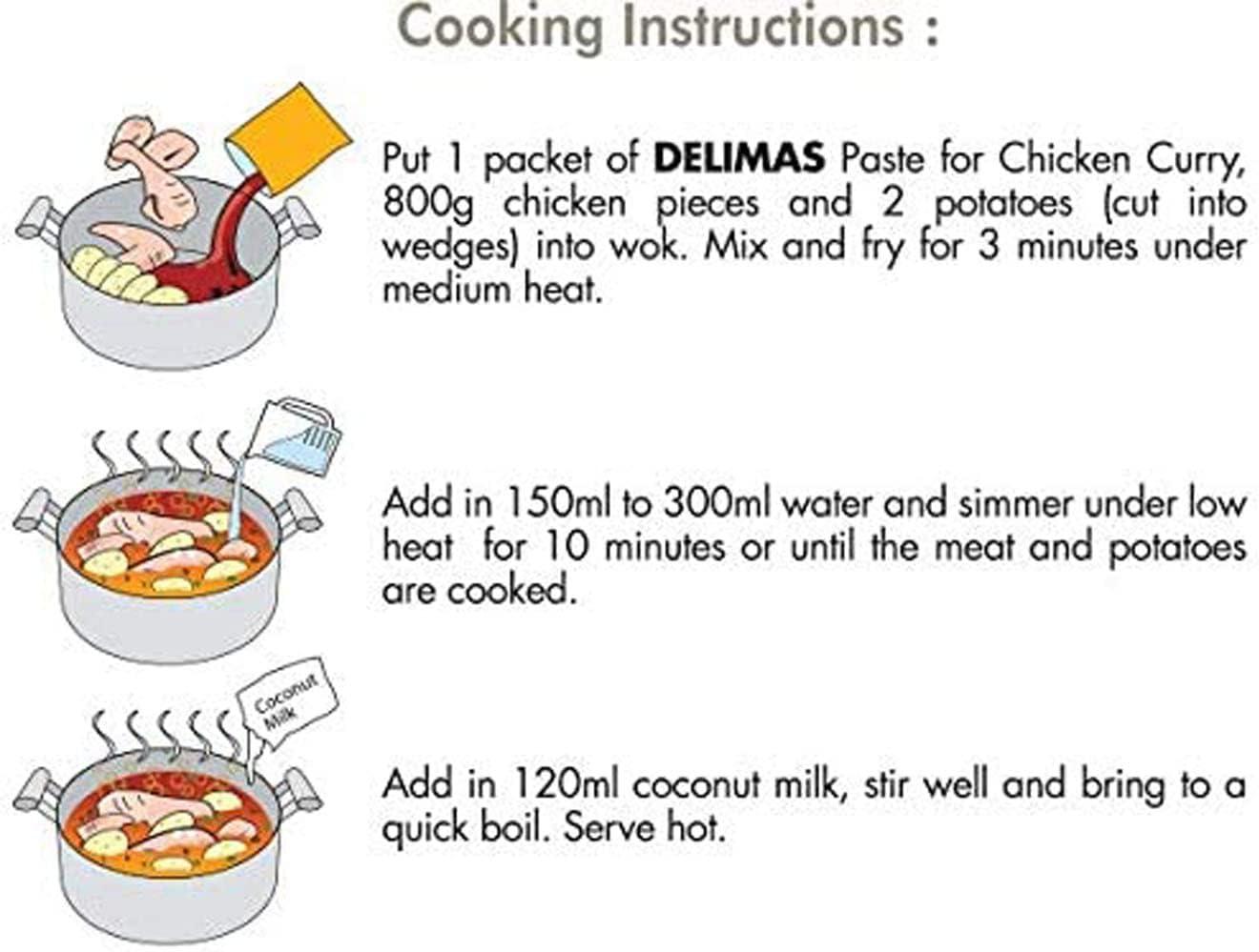 Deli Mas Paste for Chicken Curry 120g Malaysian Traditional Cuisine ...