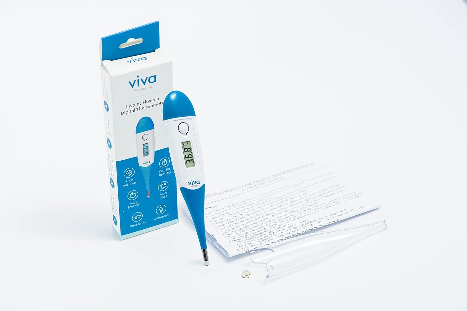 Viva Wellbeing Instant Digital Thermometer - Accurate & Flexible | Buy ...