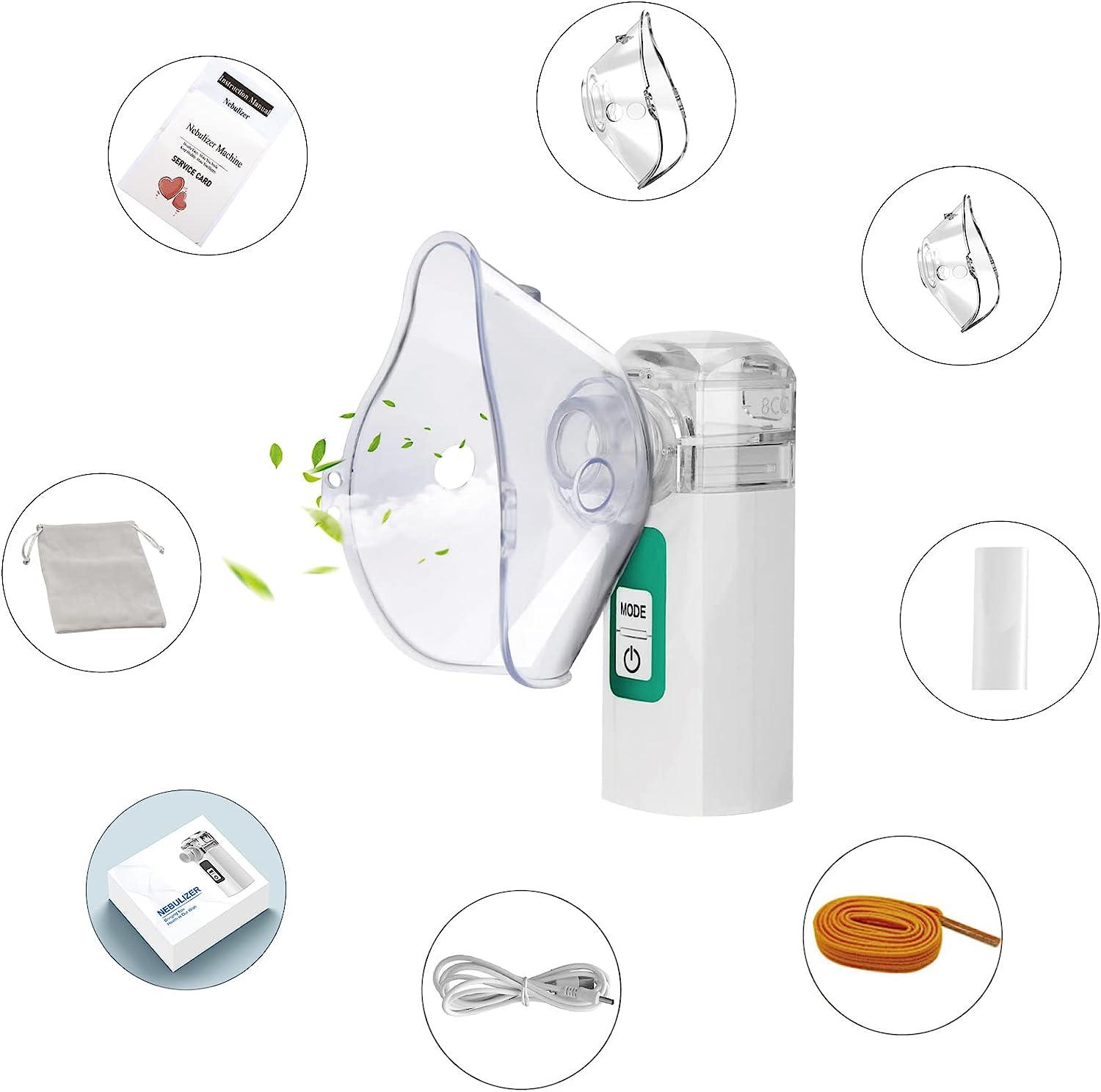 Portable Nebulizer with Auto-Cleaning Design, Quiet Handheld Nebulizer ...