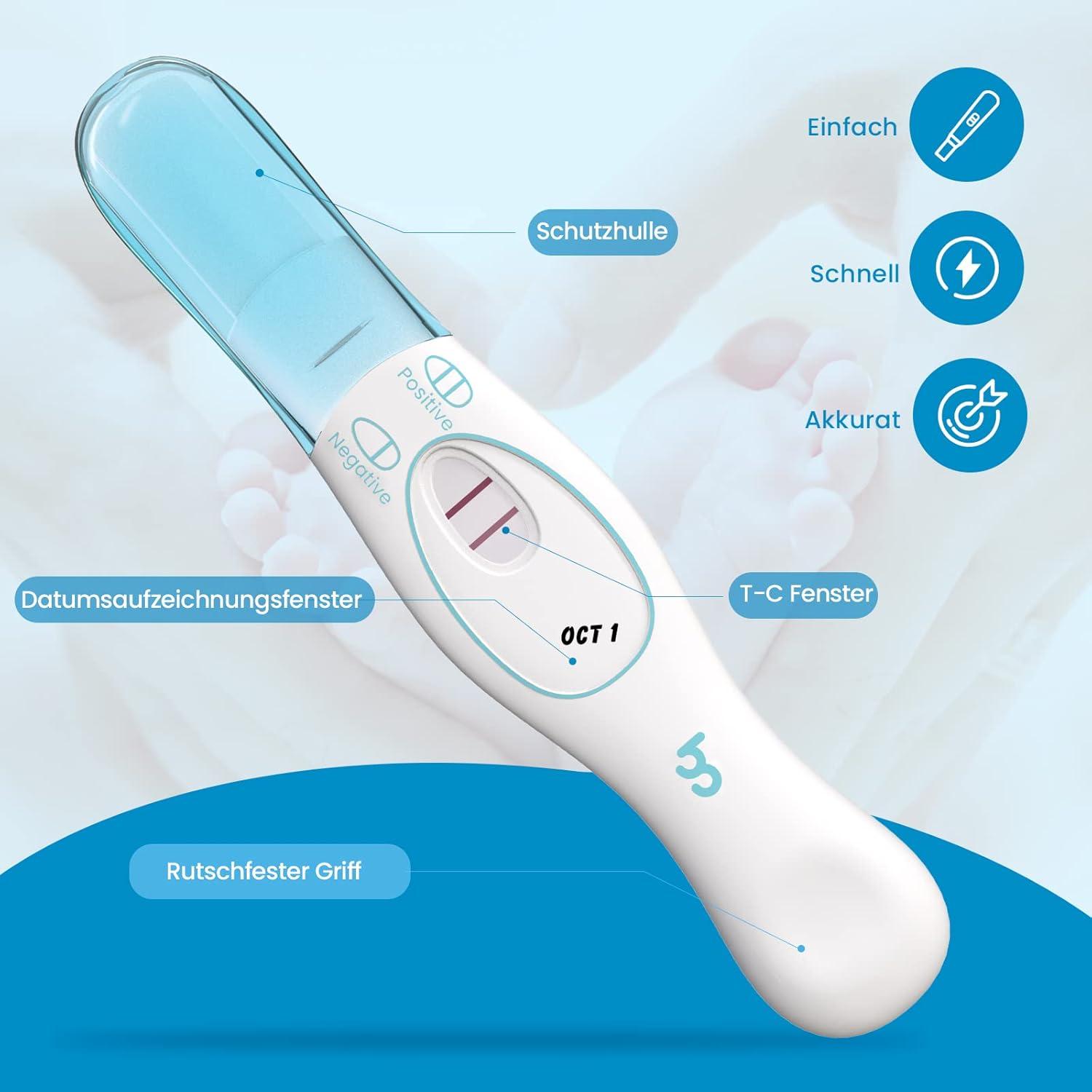 Femometer Early Pregnancy Test - 25 mIU/ml HCG Detection 99% Accuracy 2 ...