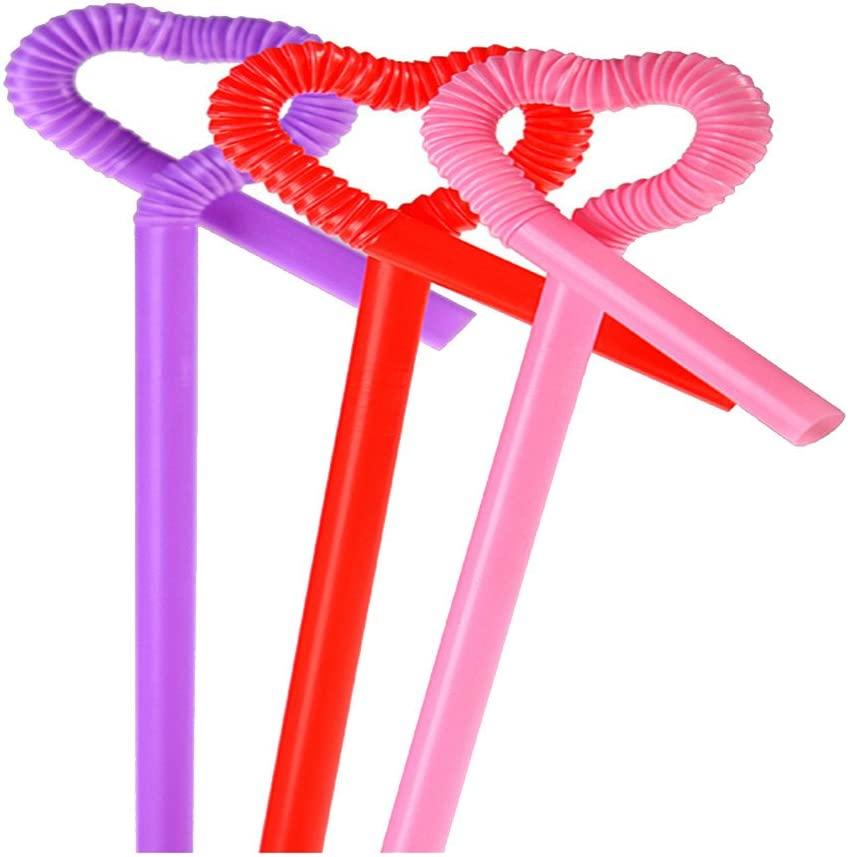 100 Colorful Extra Long Flexible Bendy Party Drinking Straws ...