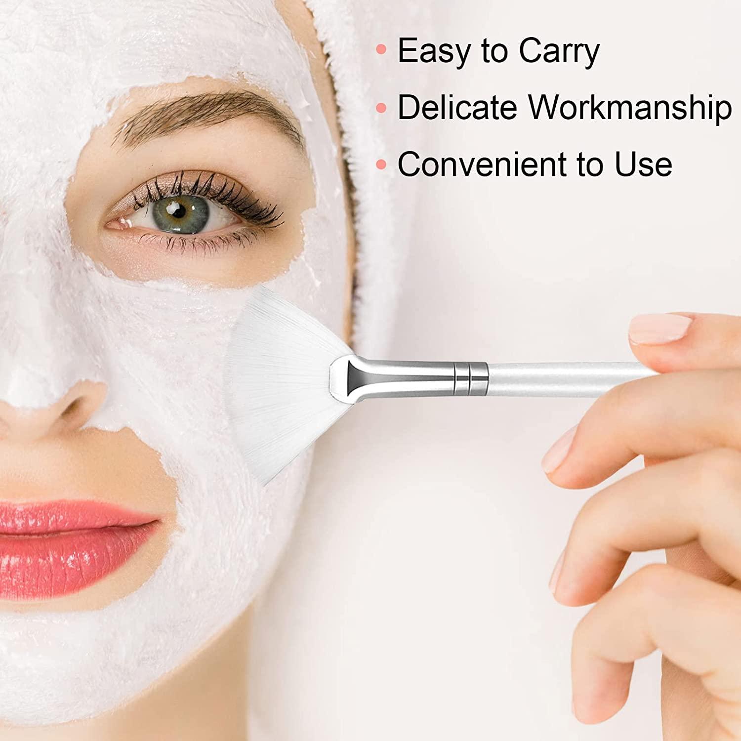 14-Piece Soft Fan Brushes Set for Mud Cream Application | Cosmetic ...