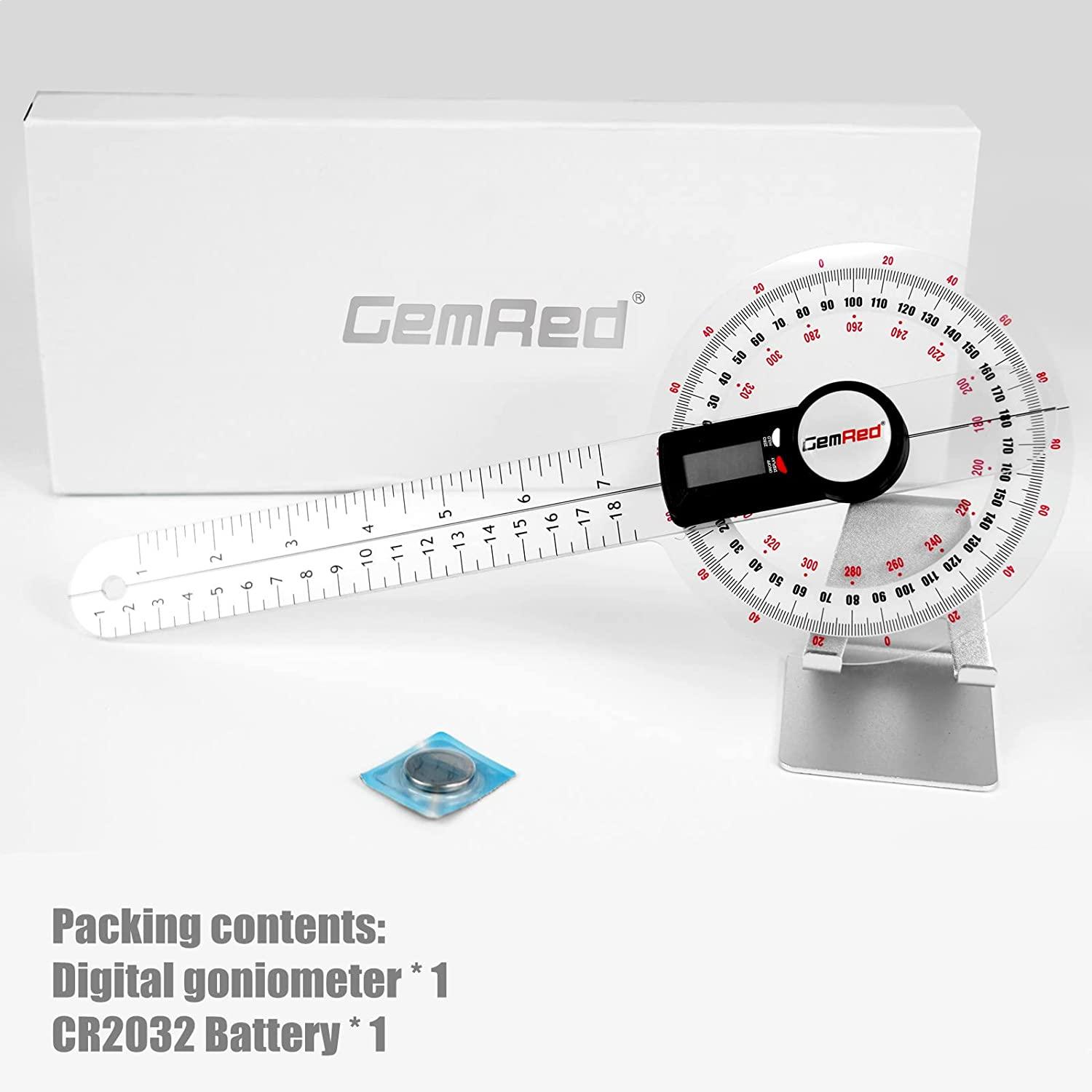 GemRed 12 Digital Goniometer for ROM Measurement (New Version) | 300mm ...