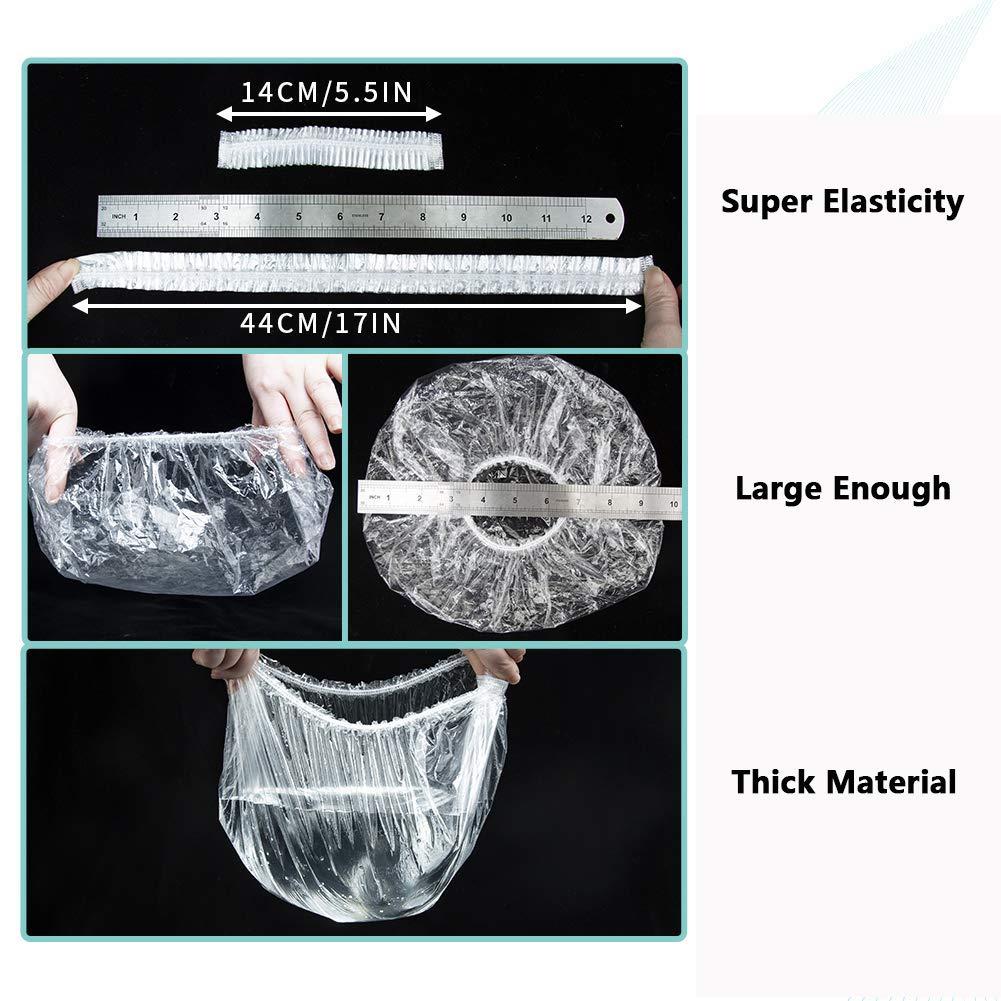100 Disposable Waterproof Shower Hoods | Hair Protection for Salon Spa ...