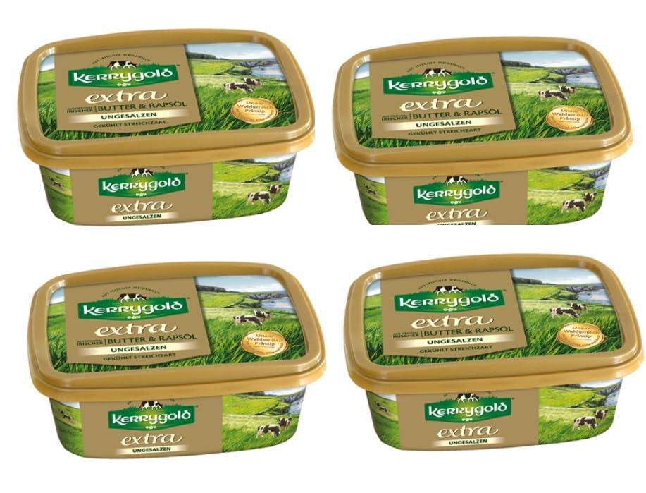 Kerrygold Extra Unsalted Butter - 4x250g Tubs | Premium Irish Quality ...