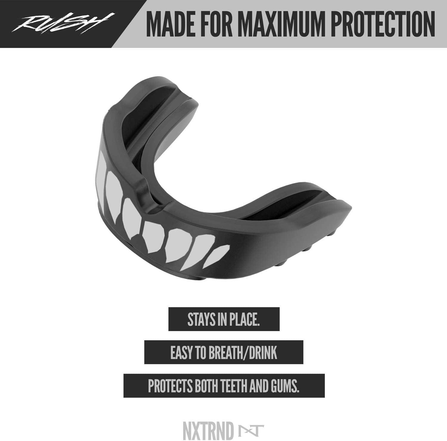 2 Pack Nxtrnd Rush Sports Mouth Guard for Boxing, MMA, Football - Black ...