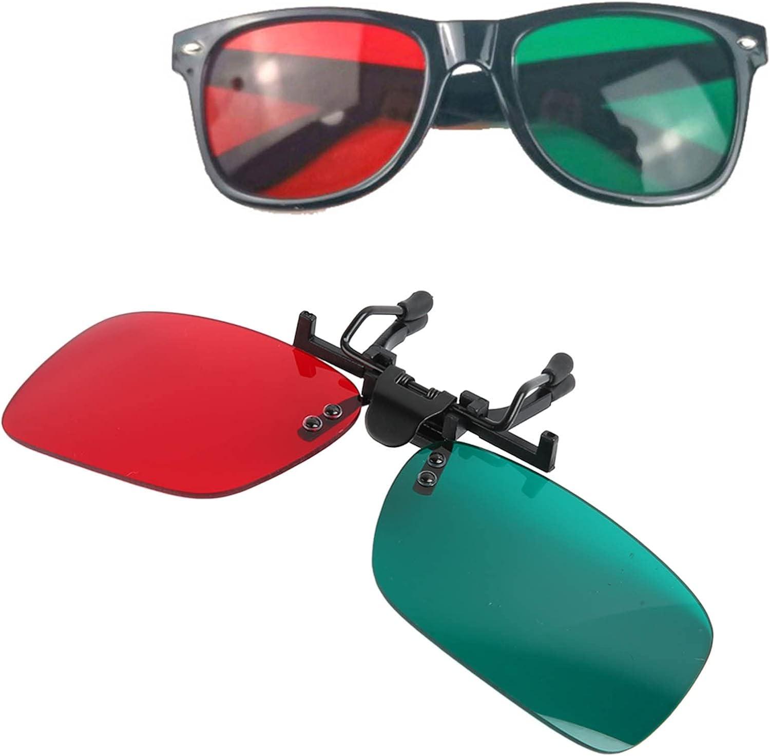 Red-Green Amblyopia Correction Glasses | Clip-On Glasses for Enhanced ...