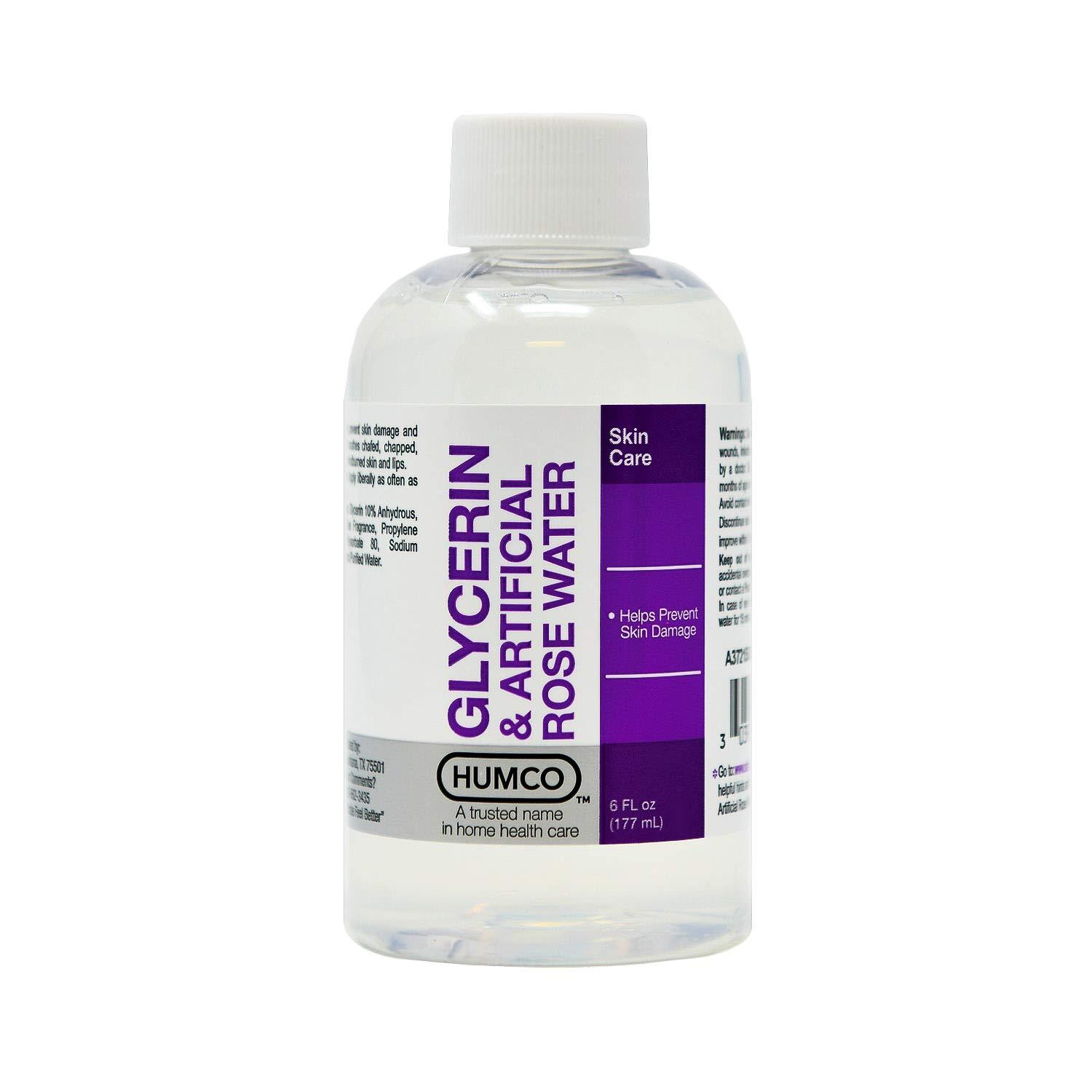 Humco Glycerin & Artificial Rose Water 6 oz. - Hydrating and Soothing ...