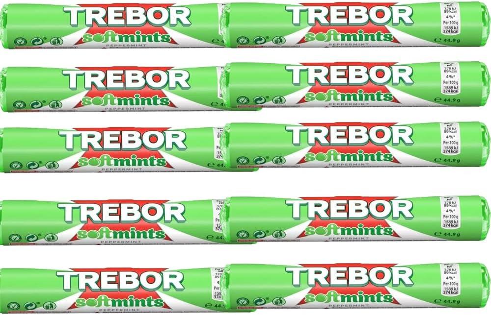 10 x VIMIX Softmints Peppermint Mints Rolls 44.9g - Mint flavoured ...