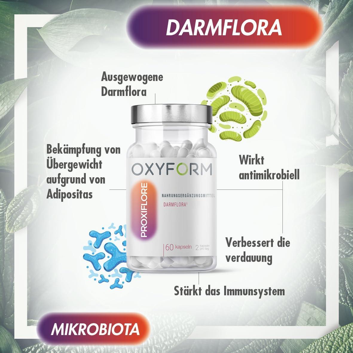 Oxyform Proxiflore Probiotic - 60 Gastric-Resistant Gel Capsules | 10 ...