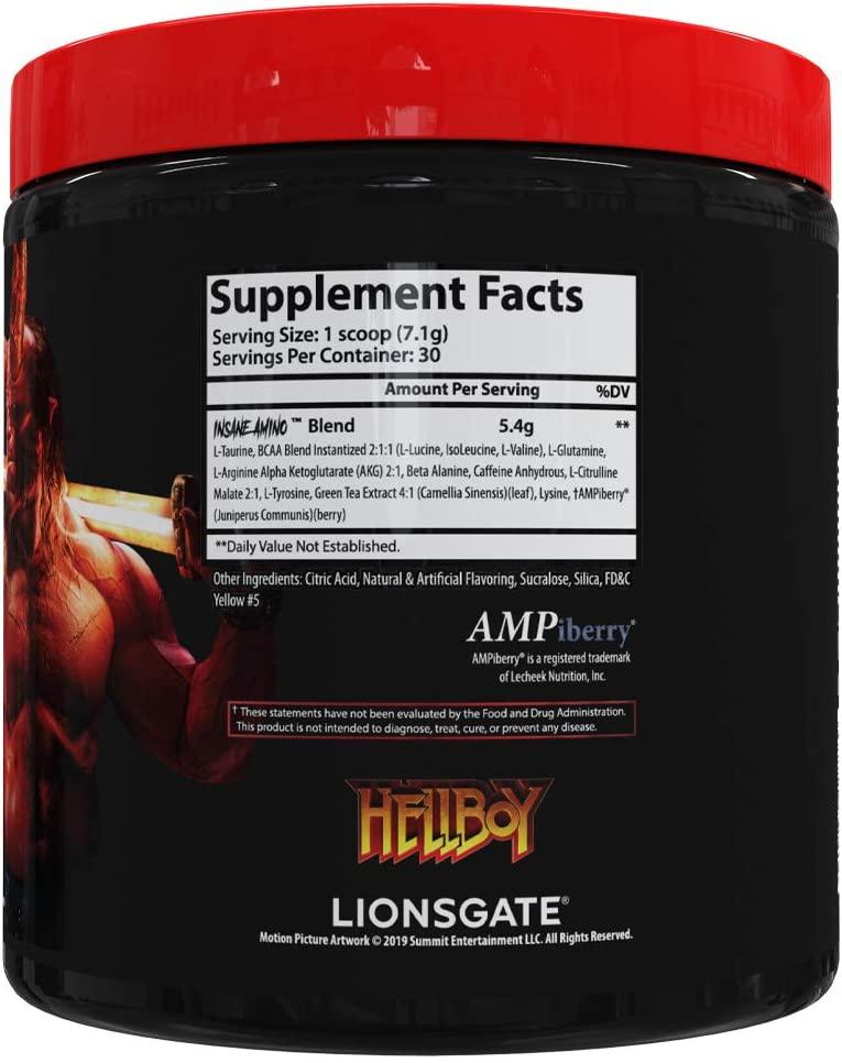 Insane Labz Insane Amino Hellboy BCAA - Energy Focus & Muscle Recovery ...