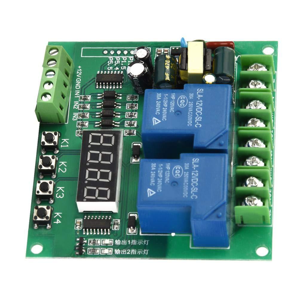 Motor Control Board AC 110V-250V | Two Relay Delay Timing Cycle Module for Solenoid Valve, Pumps ...