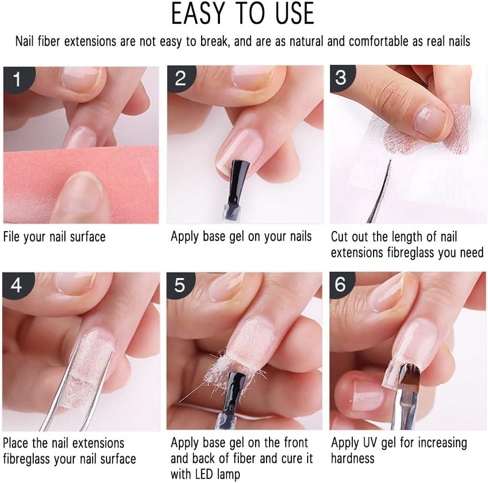 10-Piece Fiberglass Nail Extension Kit for DIY Art - Nail Art ...