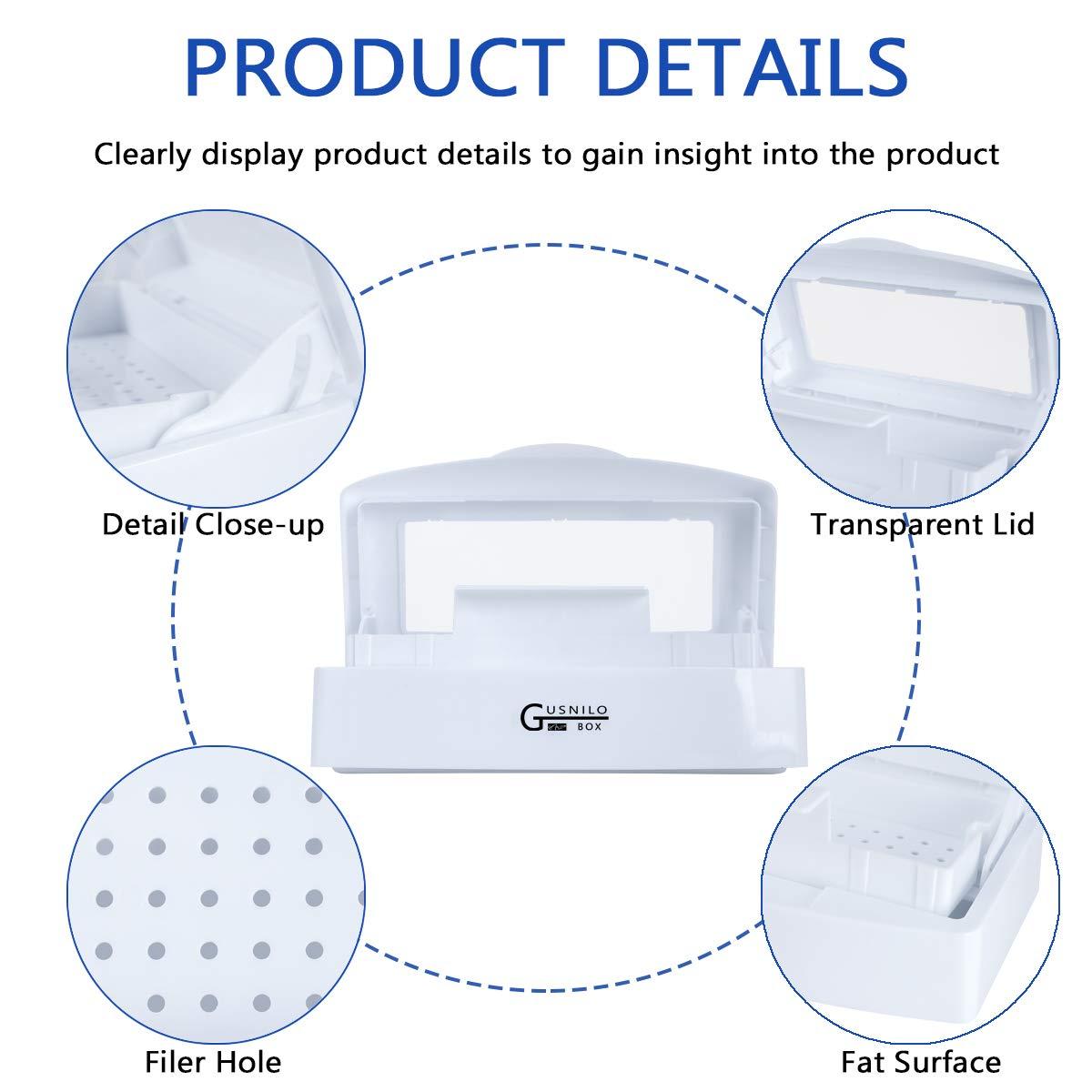 Gusnilo Sanitizing Tray - Nail Tool Sterilizer Box for Salon & Spa ...