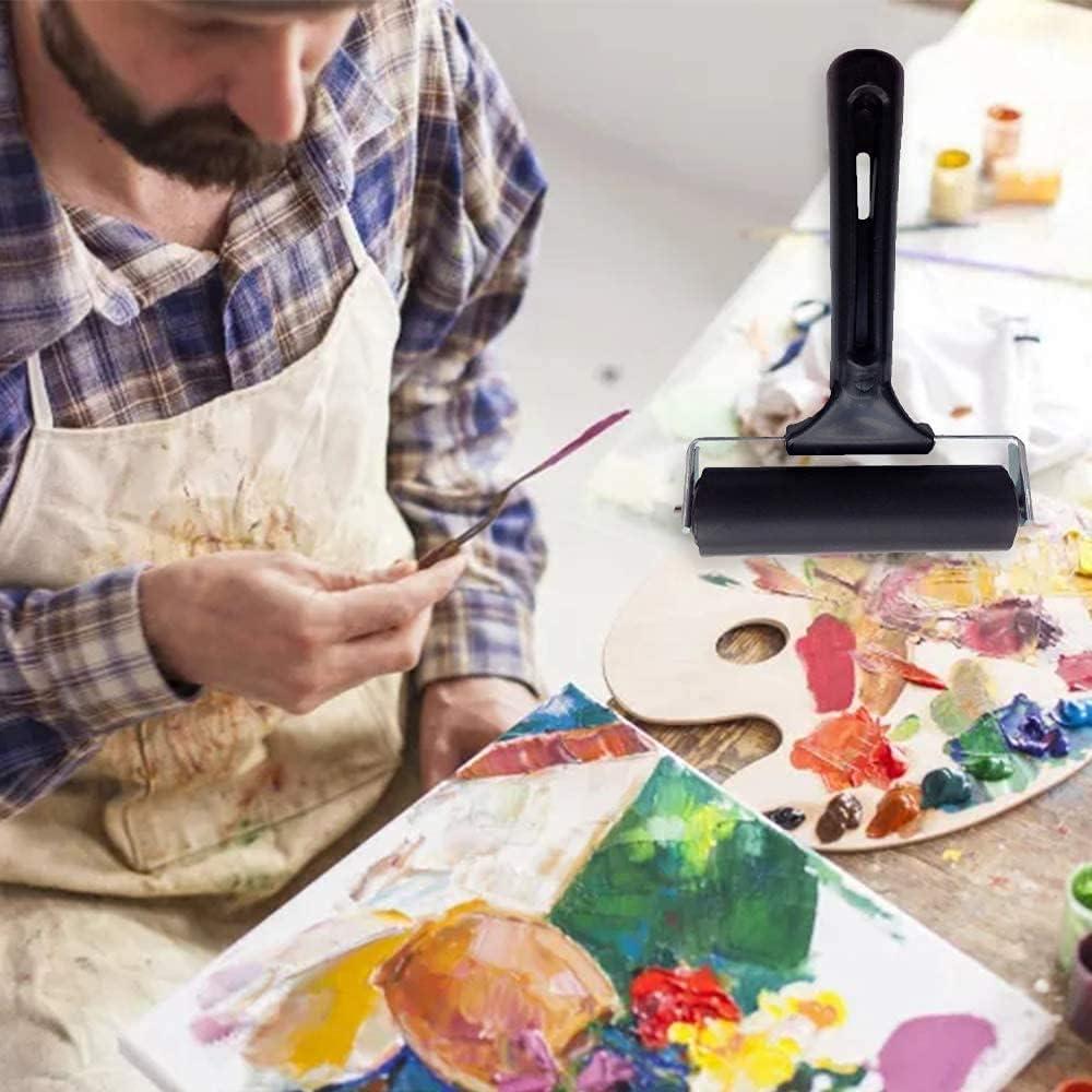 sansheng Rubber Roller 4 Inch Brayer Roller Hand Roller Tool Used for ...