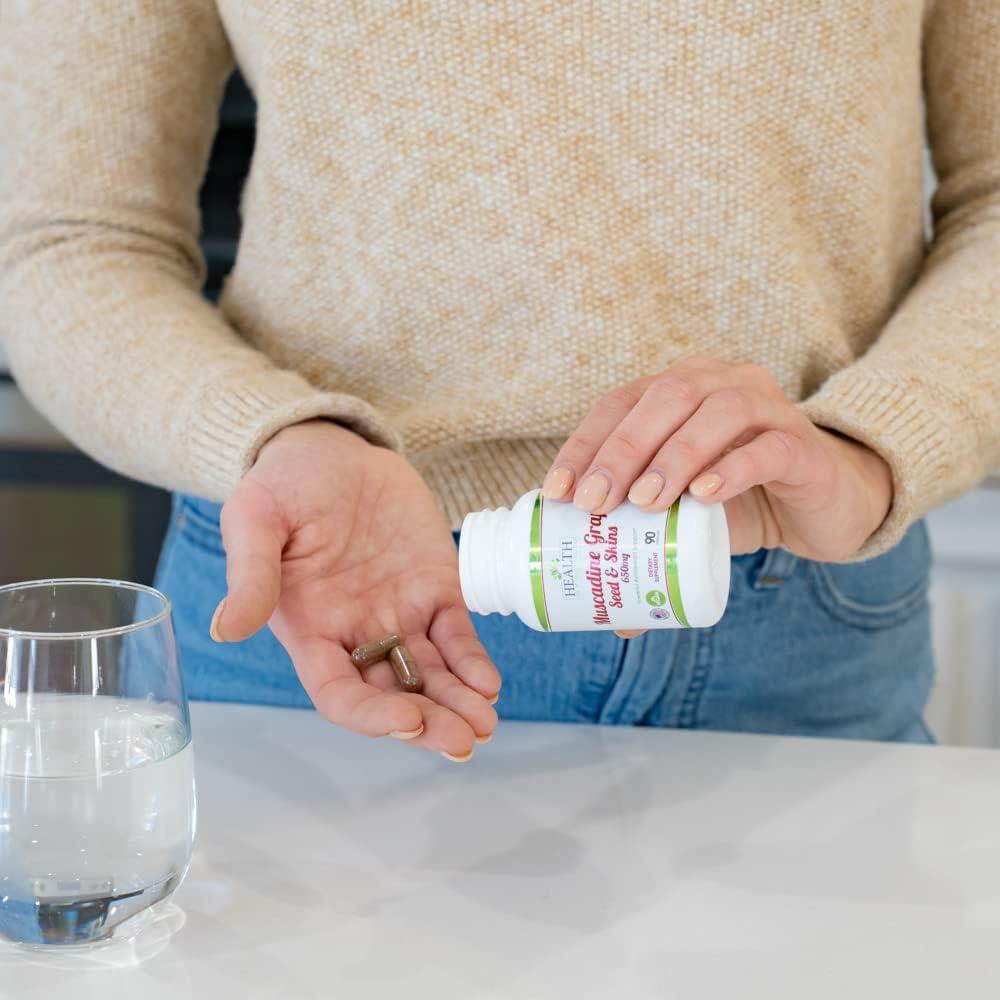 Physician Formulated Muscadine Grape Seed & Skins Capsules - 650mg ...