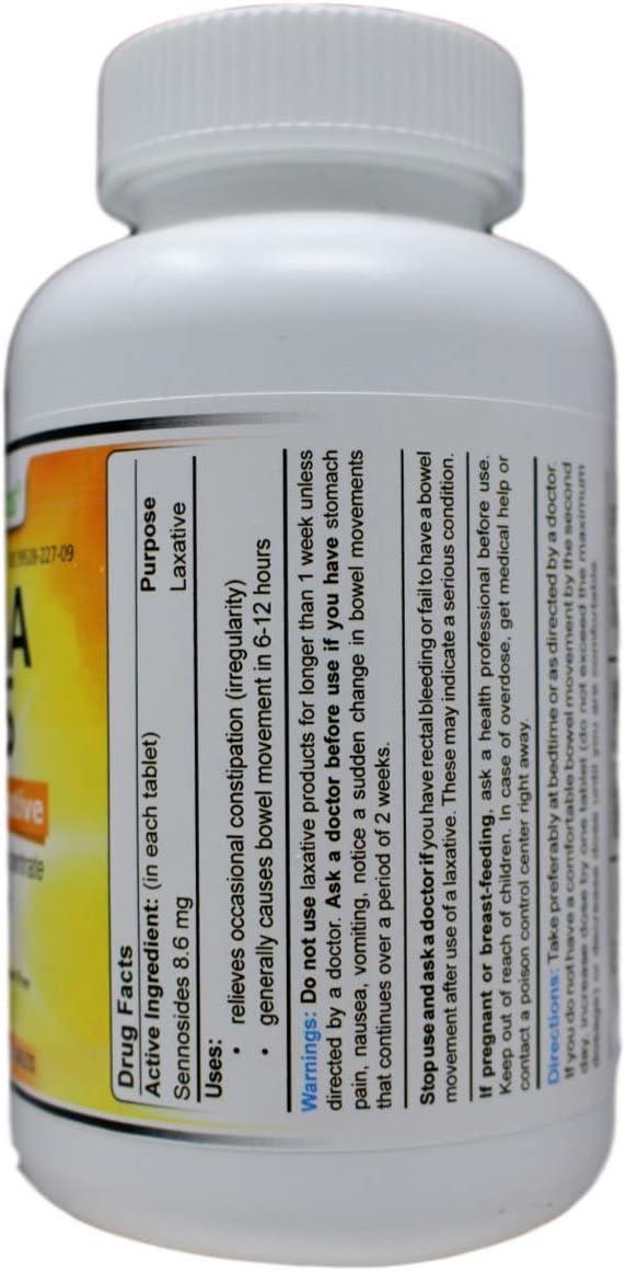 Wonder Laboratories Senna Tablets - Natural Vegetable Laxative for ...