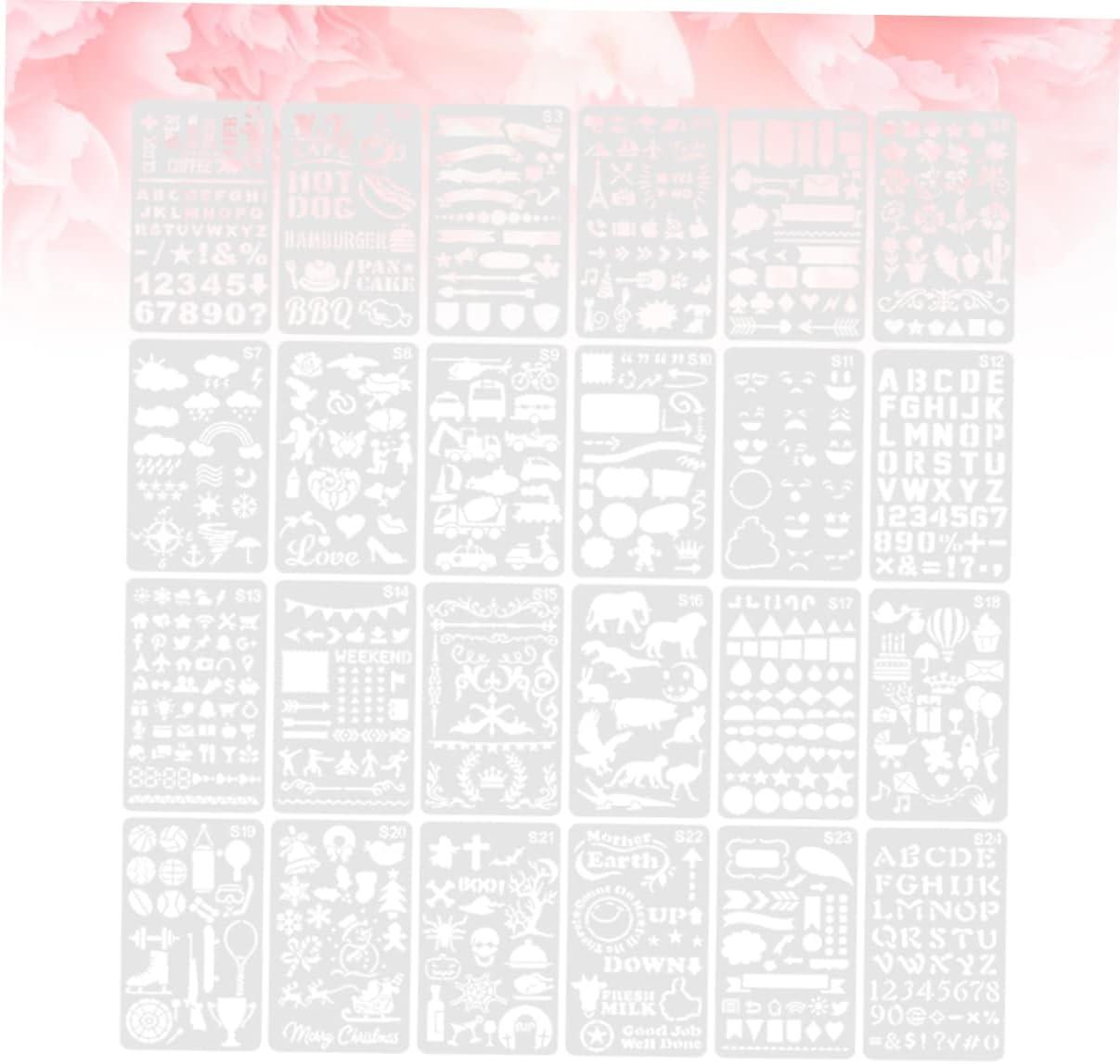 Lurrose Hollow Painting Template 48 Pcs Painting Template Kids Drawing ...